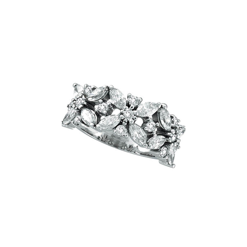 MARQUISE DIAMOND RING BAND, 18K WHITE GOLD 18K GOLD (2 CTW)